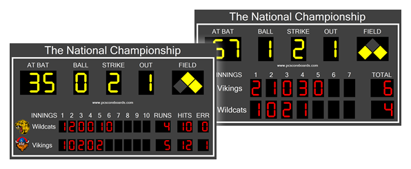 Baseball / Softball Scoreboard Software - Turn your computer into a ...